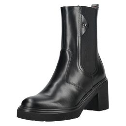Nero Giardini Damen High-Heel-Stiefelette "Nero Giardini Stiefelette Leder/Textil", Gr. 36, schwarz, Leder, Textil, Schuhe