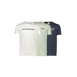 LINDBERGH Herren Kurzarmshirt "T-Shirt (Kurzarm) Relaxed Fit", wei&szlig;, Gr. XL, unifarben, Obermaterial: 100% Baumwolle, Shirts