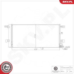 ESEN SKV Kondensator, Klimaanlage 86skv055 f&uuml;r Audi VW