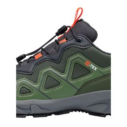 Herren Trekkingschuh, Gr. 47, gr&uuml;n, Leder, Textil, Schuhe