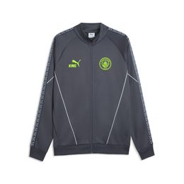 Puma Herren Sweatjacke "Manchester City KING Anthem Jacke Herren", grau, Gr. L, Obermaterial: 63% Polyester, 37% Baumwolle. Taschenfutter: 100%