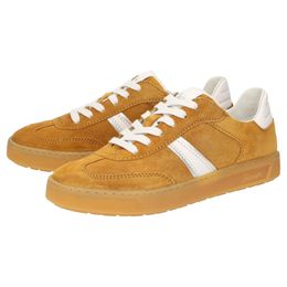 Sioux Damen Sneaker "Tedroso-DA-707", Gr. 44, gelb, Obermaterial: 50% Kalbsveloursleder CAVL. 50% Lammnappaleder LANA. 100% Gummi rubber., Schuhe