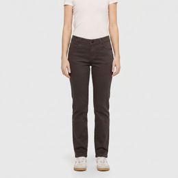 MAC Damen Bequeme Jeans "Gracia", braun, Gr. 46, unifarben, Denim/Jeans, Obermaterial: 95% Baumwolle, 3% Polyester, 2% Elasthan, Jeans