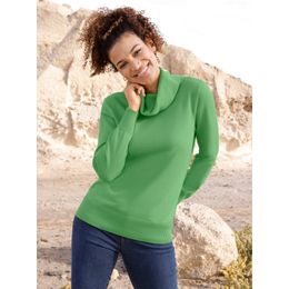 Casual Looks Damen Rollkragenpullover "Rollkragen-Pullover", gr&uuml;n, Gr. 36, unifarben, 100% Baumwolle, Pullover