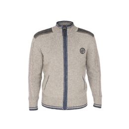 Spieth & Wensky SPIETH & WENSKY Herren Strickjacke "Strickjacke BETZBACH", grau, Gr. 3X, Obermaterial: 60% Schurwolle WV. 40% Polyester PES., Strickjacken