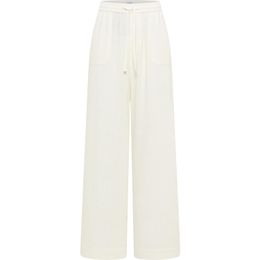 Mustang Damen 5-Pocket-Hose "Damen Style Lacey", wei&szlig;, Gr. 34, unifarben, Web, 70% Viskose, 30% Leinen, Hosen