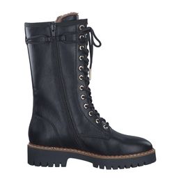 s.Oliver Damen Schn&uuml;rstiefel "s.Oliver Stiefel Lederimitat", Gr. 37, schwarz, Lederimitat, Schuhe
