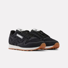 Reebok CLASSIC Herren Sneaker "CLASSIC LEATHER", Gr. 37,5, schwarz, Leder, Schuhe