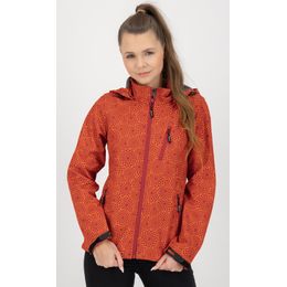 DEPROC Active Damen Funktionsjacke "SHELBY PEAK XII Outdoorjacke", rot, Gr. 36, Softshell, 100% Polyester, Jacken, leichte Softshelljacke mit