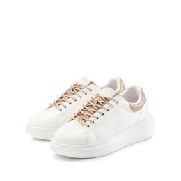 Lascana Damen Sneaker "Freizeitschuhe, Halbschuhe, Slip-On-Sneaker, Metallicdetails", Gr. 36, blau, Obermaterial: 100% Lederimitat. Decksohle: 100%