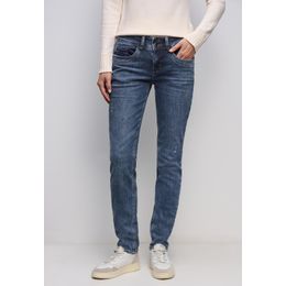 Street One Damen Comfort-fit-Jeans, blau, Gr. 36, unifarben, Jeans, 85% Baumwolle, 9% Polyester, 4% Elastomultiester, 2% Elasthan, Jeans,