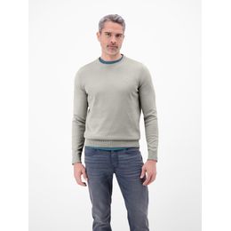 Lerros Herren Strickpullover "Herren Strickpullover aus Baumwolle mit Crewneck Ausschnitt", beige, Gr. L, 100% Baumwolle, Pullover, Weicher