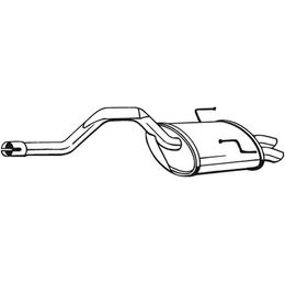 BOSAL Endschalld&auml;mpfer 200803 f&uuml;r RENAULT