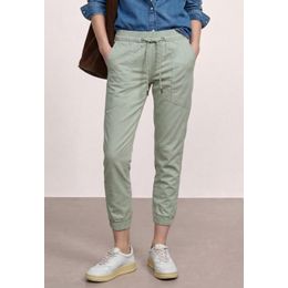 Street One Damen Jogger Pants, gr&uuml;n, Gr. 44, unifarben, Web, 97% Baumwolle, 3% Elasthan, Hosen, aus Baumwolle mit Stretchanteil