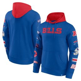 Fanatics Damen Kapuzenpullover "Fanatics Hoodie Buffalo Bills Patched Out Fleece", blau, Gr. XL, 60% Baumwolle, 40% Polyester, Pullover