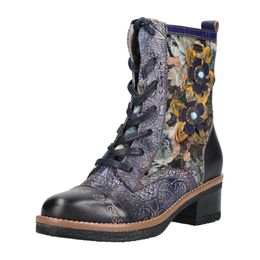 Laura Vita Damen Schn&uuml;rstiefelette "Laura Vita Stiefelette Leder/Textil", Gr. 39, bunt, Leder, Textil, Schuhe
