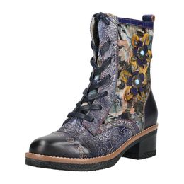 Laura Vita Damen Schn&uuml;rstiefelette "Laura Vita Stiefelette Leder/Textil", Gr. 38, bunt, Leder, Textil, Schuhe