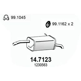 Asso Endschalld&auml;mpfer 147123 f&uuml;r Ford
