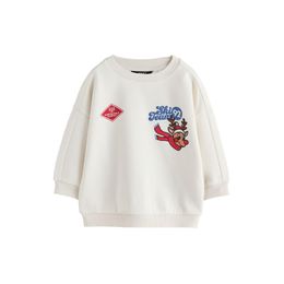 next Sweatshirt boy size 74 Ecru / Blue / Red