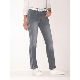 Casual Looks Damen Bequeme Jeans, grau, Gr. 22, unifarben, 99% Baumwolle, 1% Elasthan, Jeans