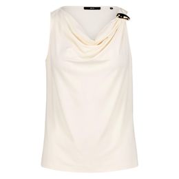 Zero Damen T-Shirt "Damen mit Wasserfallausschnitt", beige, Gr. 34, unifarben, Obermaterial: 5% Elasthan, 95% Polyester, Shirts, Material