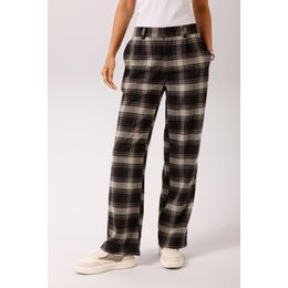 Aniston CASUAL Damen Stoffhose, schwarz-wei&szlig;, Gr. 36, kariert, Web, Obermaterial: 65% Polyester, 33% Viskose, 2% Elasthan, Hosen, im farbharmonischen