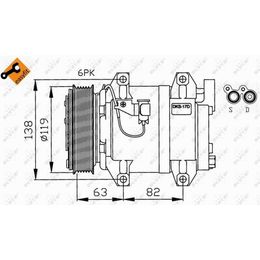 NRF Kompressor, Klimaanlage EASY FIT 32211 f&uuml;r Volvo
