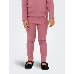 KIDS Only M&auml;dchen Leggings "KMGTRINNY SOLID LEGGING JRS NOOS", rosa, Gr. 128, unifarben, Jersey, Obermaterial: 95% Baumwolle, 5% Elasthan, Hosen,