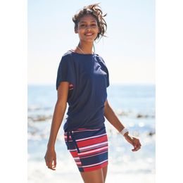 Kangaroos Damen Jerseykleid, bunt, Gr. 48, gestreift, unifarben, Single Jersey, Obermaterial: 50% Baumwolle, 50% Modal. Kleid: 95% Baumwolle, 5%