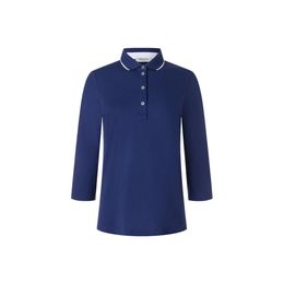 Maerz Muenchen Damen Poloshirt "Maerz Muenchen 193000 Langarm-Poloshirt Damen Bekleidung", blau, Gr. 40, 100% Baumwolle, Shirts
