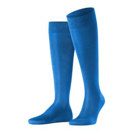 Falke Herren Kniestr&uuml;mpfe "Tiago", Gr. 41, blau, Baumwollmischung, unifarben, Socken, mit leichtem Glanz, atmungsaktiv, aus Fil d&rsquo;&Eacute;cosse Baumwolle