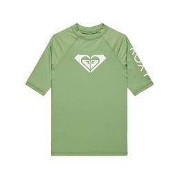 Roxy Kinder Rash Guard "Wholehearted", gr&uuml;n, Gr. 10, Obermaterial: 86% Polyester, 14% Elasthan., Shirts