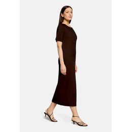 Cartoon Damen Midikleid "Damen mit Raffung"dunkelbraun, Gr. 38, Obermaterial: 67% Viskose, 28% Polyamid, 5% Elasthan, Kleider