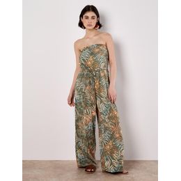 Apricot Damen Jumpsuit "Jumpsuit", gr&uuml;n, Gr. 34, gemustert, Obermaterial: 100% Polyester PES., Overalls, mit Bandeau-Obertei