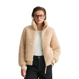 Marc O'Polo Damen Outdoorjacke "aus weichem Curly-Pl&uuml;sch"sandpaper, Gr. M, MARC O'POLO DENIM, unifarben, Obermaterial: 100% Polyester. Futter: 100% Polyester,