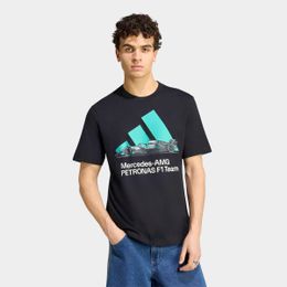 Herren T-Shirt "MERCEDES - AMG PETRONAS FORMULA 1 TEAM GRAFIK", schwarz, Gr. XXL, adidas Performance, Obermaterial: 100% Baumwolle, Shirts