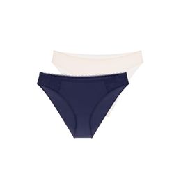 Dorina Damen Slip "Sonia", Gr. XL, blau, Obermaterial: 89% Polyester, 11% Elasthan, Unterhosen