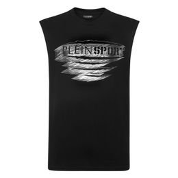 Plein Sport Herren T-Shirt "Rundhals-T-Shirt", silber, Gr. XS, Obermaterial: 100% Baumwolle, Shirts