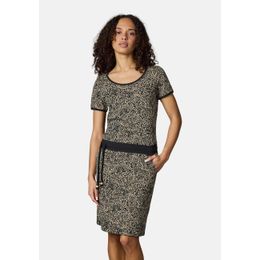 Ragwear Damen Minikleid "Baomi Zoo YOUMODO", schwarz, Gr. M, Material: 100% Baumwolle, Kleider, Gemustertes Damen Sommerkleid
