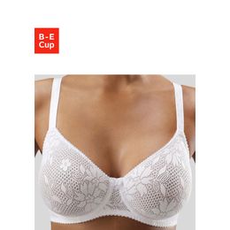Damen T-Shirt-BH, NUANCE BY LASCANA, Gr. 85, wei&szlig;, Spitze, Obermaterial: 80% Polyamid, 20% Elasthan, BHs, mit B&uuml;gel, mit nahtlosen Cups aus glatter