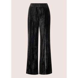Madeleine Mode MADELEINE Damen Stoffhose "Samthose Weite Hose zum Schl&uuml;pfen", schwarz, Modern, Gr. 42, Obermaterial: 100% Polyester PES., Hosen