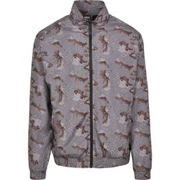Urban Classics Herren Anorak "Urban Classics Herren Camo Track Jacket", grau, Gr. M, mehrfarbig, 100% Polyester, Jacken