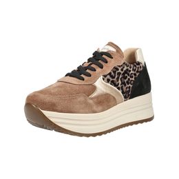 Nero Giardini Damen Plateausneaker "Nero Giardini Sneaker Veloursleder/Textil", Gr. 39braun, Textil, Veloursleder, Schuhe