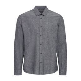 Blend Herren Leinenhemd "Leinenhemd BHAban Slub Linen Mix", schwarz, Gr. XL, Obermaterial: 70% Baumwolle CO. 30% Leinen LI., Hemden