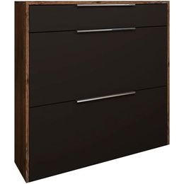 borchardt M&ouml;bel Schuhschrank BORCHARDT M&Ouml;BEL, B:89cm H:88cm T:24cm, grau, Flur, Schr&auml;nke, "Oliva", Wandmontage, stehende Montage & Glasb&ouml;den unter Mehr aus der Serie