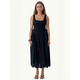 TEESHOPPEN Damen Maxikleid "TEESHOPPEN Dress Asta", schwarz, Gr. L, Obermaterial: 100% Baumwolle, Kleider