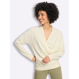 Heine Damen Strickpullover "Pullover", beige, Gr. 34, unifarben, 50% Viskose, 28% Polyester, 22% Polyamid, Pullover