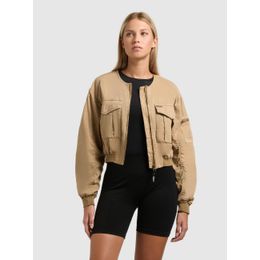 Khujo Damen Blouson "ROMY", beige, Gr. S, unifarben, Twill, 100% Baumwolle, Jacken