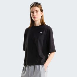 The North Face Damen T-Shirt "W TNF ESSENTIAL SIMPLE DOME BOXY RLX SS TEE", schwarz, Gr. S, Jersey, Obermaterial: 100% Baumwolle, Shirts
