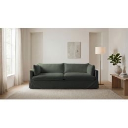 3-Sitzer OTTO HOME, B:244cm H:85cm T:104cm, gr&uuml;n, 100% polyester, Sofas, "Joucas, Hussensofa, Breite 244 cm", extra tiefe Sitzfl&auml;che, mit